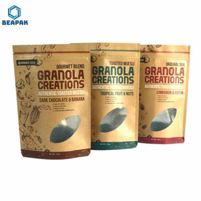 China Printed Kraft Paper 180 Micron One Way Valve Coffee Bags for sale