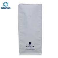 China Standing Up Flat Bottom Resealable Printed Coffee Bags for sale