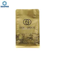 China Aluminum Foil Flat Bottom Empty Coffee Bag With Valve for sale