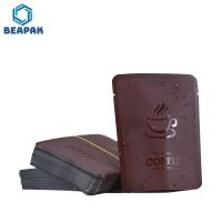 China Accept Custom logo and printing Aluminum Foil Small Coffee Pouch 3 Side Sealed Drip Coffee Bag for sale