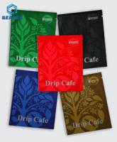 China Matt Black Three Side Seal 0.25mm Coffee Filter Pouches for sale
