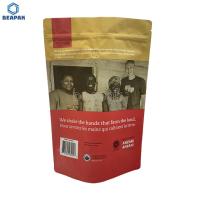 China Food Packaging Kraft Paper 250g Coffee Stand Up Pouches for sale