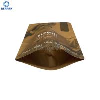 China Aluminum Foil Stand Up 150g Kraft Paper Coffee Bags for sale