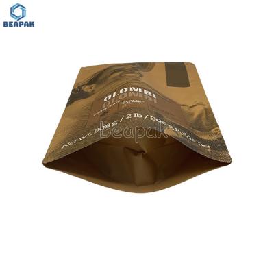 China Aluminum Foil Stand Up 150g Kraft Paper Coffee Bags for sale