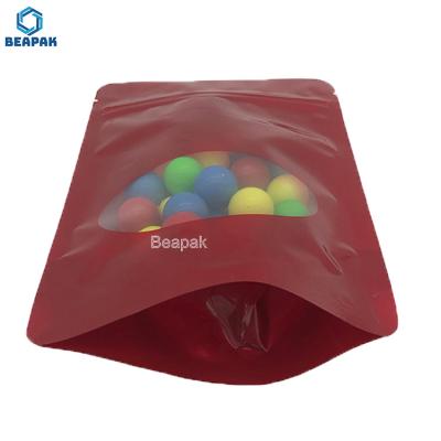China Foil Lined 120 Microns Stock Packaging Bags With Clear Window for sale
