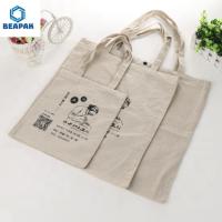 China Jute Cotton Natural Burlap Tote Bags With Handles for sale