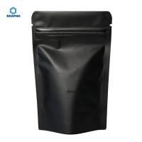 China Resealable Stand Up Plastic Matt Black Stand Up Mylar Bags for sale