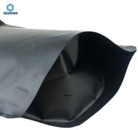 China Resealable Stand Up Plastic Matt Black Stand Up Mylar Bags for sale