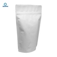 China Matte White Aluminium Stand Up 80 Micron Stock Packaging Bags for sale