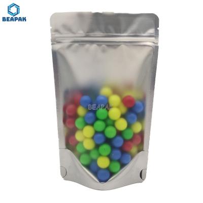 China Laminated Clear Mylar Stand Up 16 Oz Stock Packaging Bags for sale