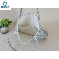 China Custom Printed Burlap Handle Zipper Sling Shopping Bags for sale