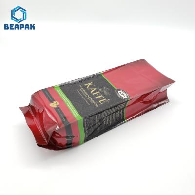 China PLA Lined Compostable Biodegradable Coffee Bags With Valve for sale