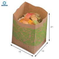 China Biodegradable Take Away 150gsm Fast Food Brown Paper Bags for sale