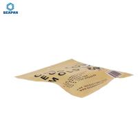 China Kraft Paper Three Side Sealed 110 mic Compostable Coffee Bags for sale