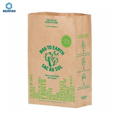 China Zipper 200 Micron Brown Paper Biodegradable Coffee Bags for sale