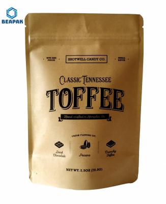 China Clear Laminated Zipper Plastic 250ml Stand Up Coffee Pouches for sale