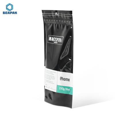 China Zipper  Matte Finished Recycled Stand Up Coffee Pouches for sale