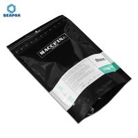 China Zipper  Matte Finished Recycled Stand Up Coffee Pouches for sale