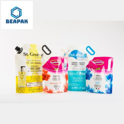 China Biodegradable Juice Drink Stand Up Liquid Pouch With Spout for sale