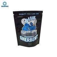 China Zipper Transparent Window 250g Stand Up Coffee Pouches for sale