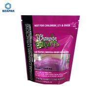 China Zipper Transparent Window 250g Stand Up Coffee Pouches for sale