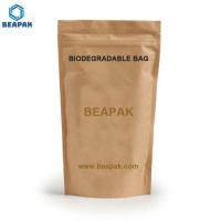China Zipper Biodegradable PLA Stand Up Coffee Bag 200 Microns for sale