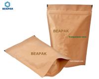 China Zipper Biodegradable PLA Stand Up Coffee Bag 200 Microns for sale
