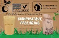 China PLA 50 Microns Kraft Paper Biodegradable Coffee Bags for sale