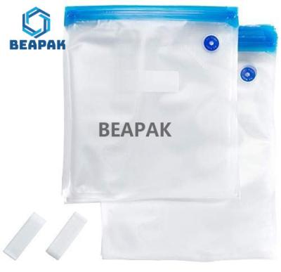 China Zipper Food Storage Sous Vide Vacuum Bag With Pump for sale