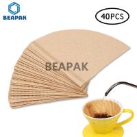China Disposable Cone Shape Drip Coffee Paper Filters Food Grade for sale