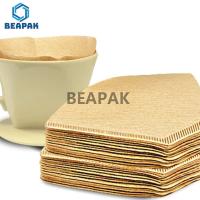 China Biodegradable Brown Natural V60 Coffee Strainer Paper for sale