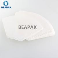 China White Sector Shape Coffee Drip Paper Filtering Good Permeability for sale