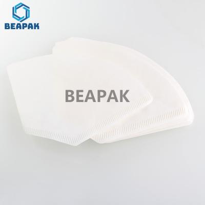 China White Sector Shape Coffee Drip Paper Filtering Good Permeability for sale
