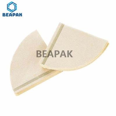 China Wood Pulp Heat Seal Sector Shape Paper Coffee Filter for sale