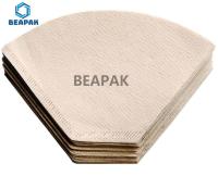 China Wood Pulp Heat Seal Sector Shape Paper Coffee Filter for sale