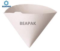 China Heat Seal Cone Coffee Filters Unbleached Disposable Coffee Filters  Good Permeability for sale
