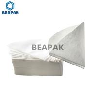 China Unbleached Firm Embossing Cone Paper Coffee Filter Good Water Permeability for sale