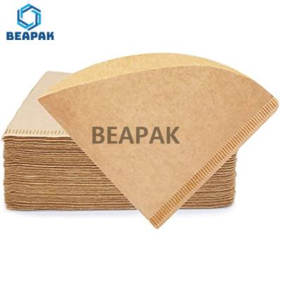 China Cone Sector Shape Drip Coffee Filter Bags Biodegradable Coffee Filters for sale