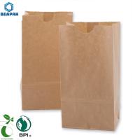 China Sachet Biodegradable PLA Kraft Stand Up Paper Bags Eco Friendly for sale