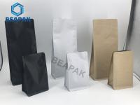 China Flat Bottom Ziplock Packaging Bag 120 Microns With Valve for sale