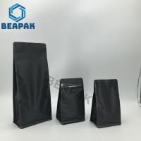 China Matt BOPP OEM Flat Bottom Coffee Bag Food Packaging With Valve for sale