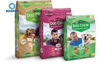 China Printed Resealable Flat Bottom Pet Food Bag Hot Stamping With Zipper for sale