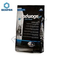 China Plastic Stand Up Side Seal Pet Dog Food Packaging Bag Square Bottom for sale