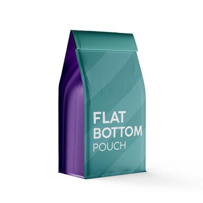 China 250g 500g Flat Bottom Coffee Bags Biodegradable Zipper Coffee Packaging Bags for sale