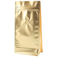China FDA Biodegrade Stand Up Flat Bottom Ziplock Packaging Coffee Bag With Valve for sale