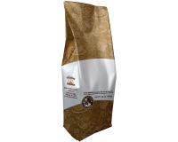 China Aluminium Foil Kraft Paper Coffee Bag Side Gusset Flat Bottom With Valve for sale