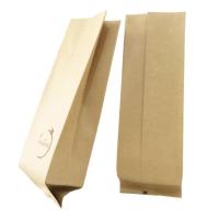 China FDA Side Gusset Kraft Paper Packaging Coffee Bags With Aluminum Foil Lined for sale