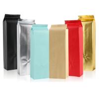 China Valve Sealable Mylar Foil Coffee Packaging Zipper Bags Ground Matte Kraft Paper Printed for sale