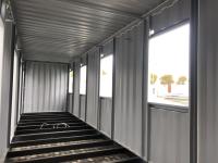 China 2 Floors Steel Prefab House Family Living With Parking Lot Glass Door for sale