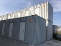 China Worker Living Shipping Container Cabin With Air Conditioner Anti Earthquake Rescue 5 Separate Rooms for sale
